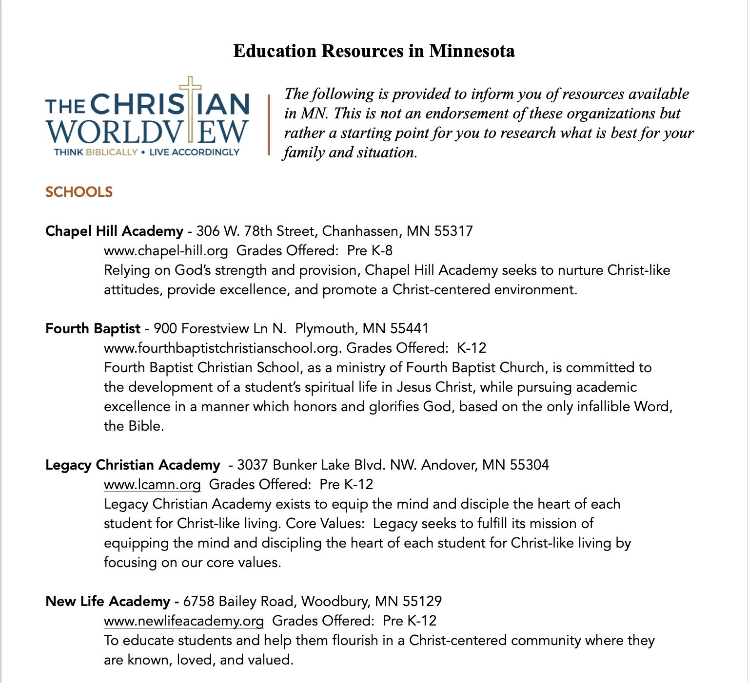 The Christian Worldview – Think Biblically Live Accordingly